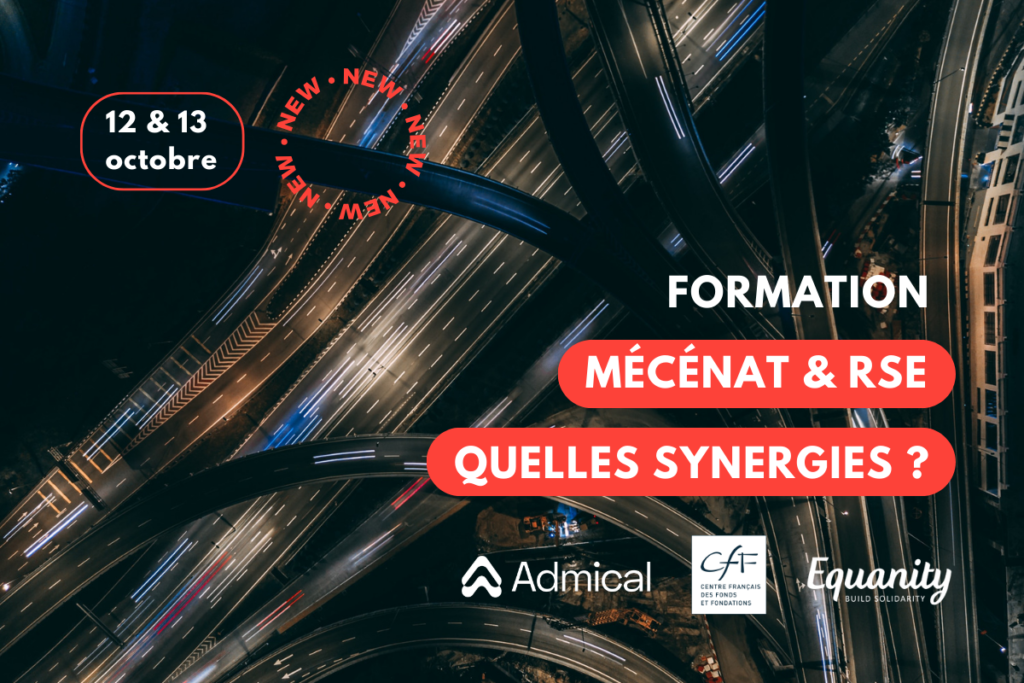 "Mécénat & RSE : quelles synergies ?", la formation Equanity, Admical ...